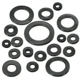 Uxcell M4 Rubber Flat Washer, 120 Pack 4mm ID 9mm OD Sealing Gasket ...