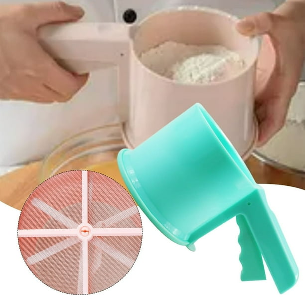 Precision Automatic Flour Sifter Handheld Icing Sugar Strainer Cup ...