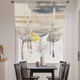 Brown Beige Ombre Tie Up Curtains for Window, Thermal Insulated Balloon ...