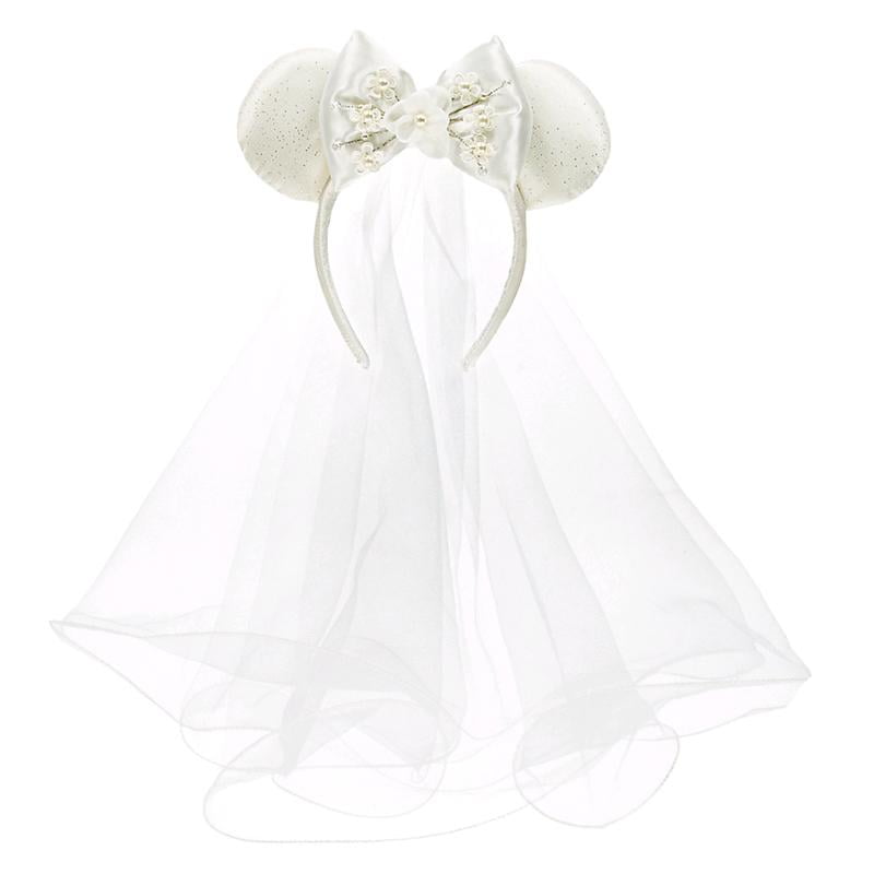 Disney Parks Minnie Mouse Bride Ears Headband New with Tags - Walmart.com