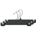 INTERNATIONAL HANGER Black Plastic Bottom Hanger with Pinch Grips, 50 ...