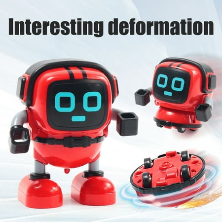 DIY Robot Gyro Toy Mini Robot Spinning Top Early Pull Back Inertia ...