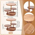 4-Tier Wooden Round Tiered Display Riser Stands for Jewelry Pot Plants ...