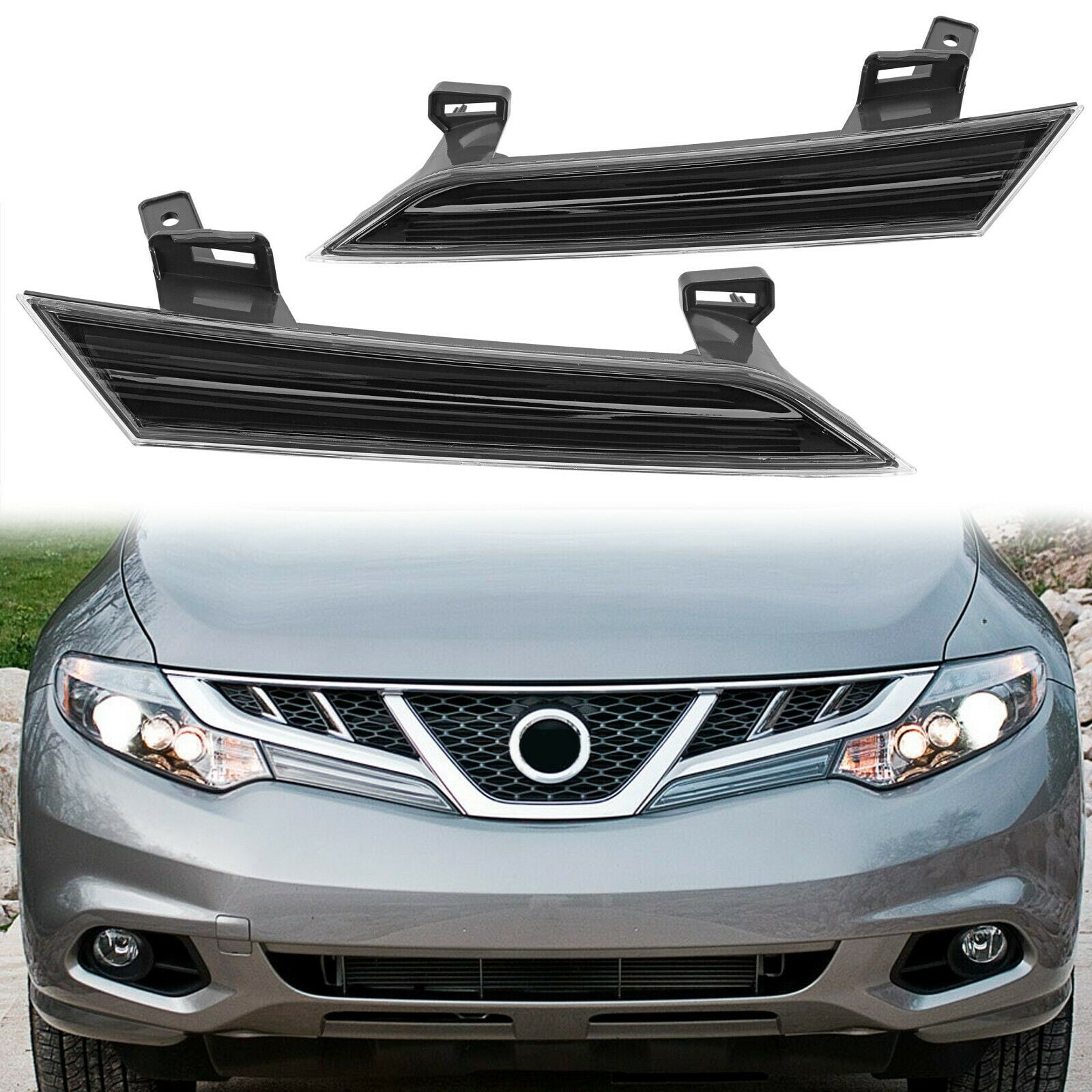 Kojem Headlight Reflector Panels Right Left Side Grey for 2009-2014 ...