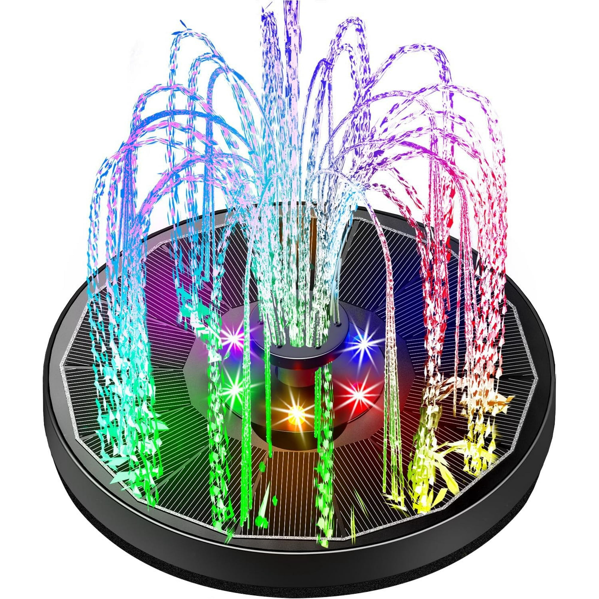 Click here for Siabc-Solar Fountain With Colorful Lights Full Gla... prices