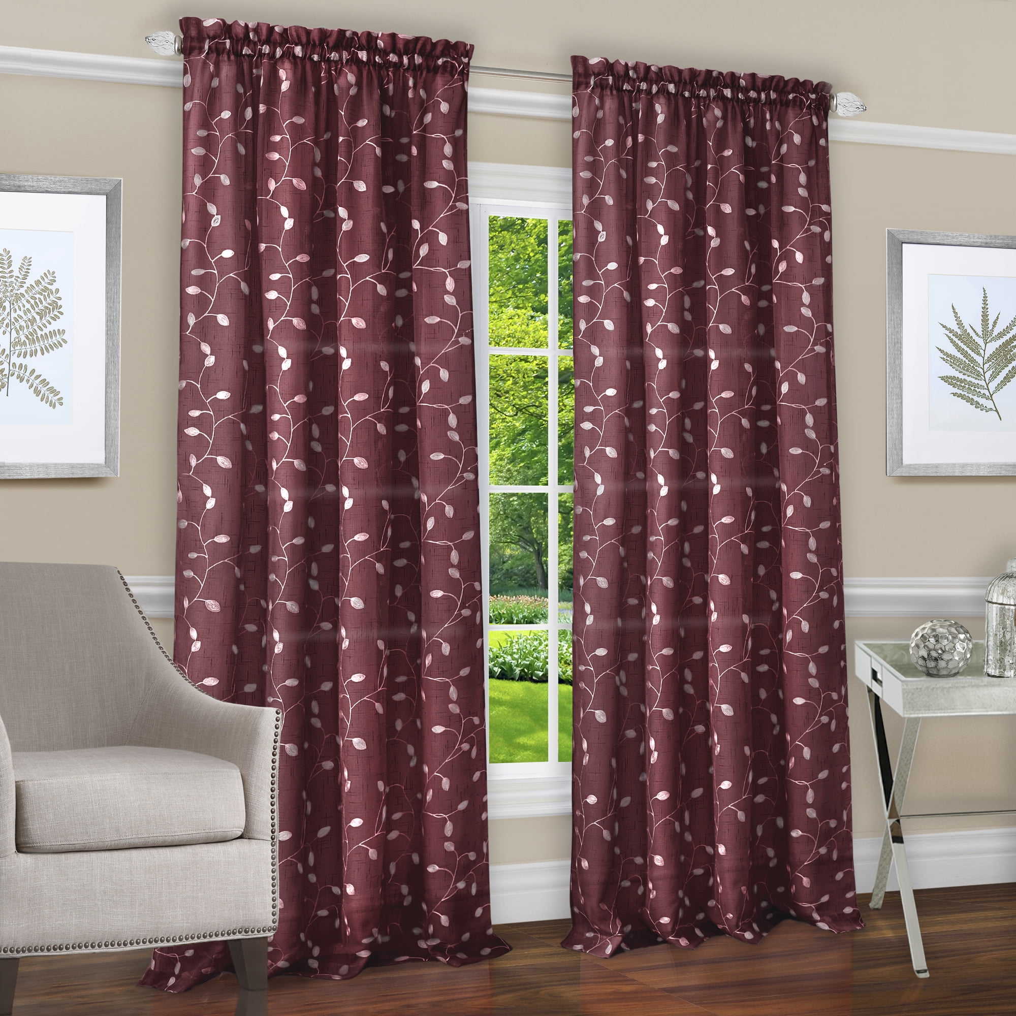 Achim Chloe Rod Pocket Window Curtain Panel - Walmart.com