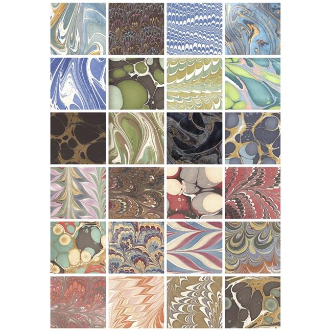Shizen Design 2023492 11 x 15 in. Marble Paper Assortment with 24 ...