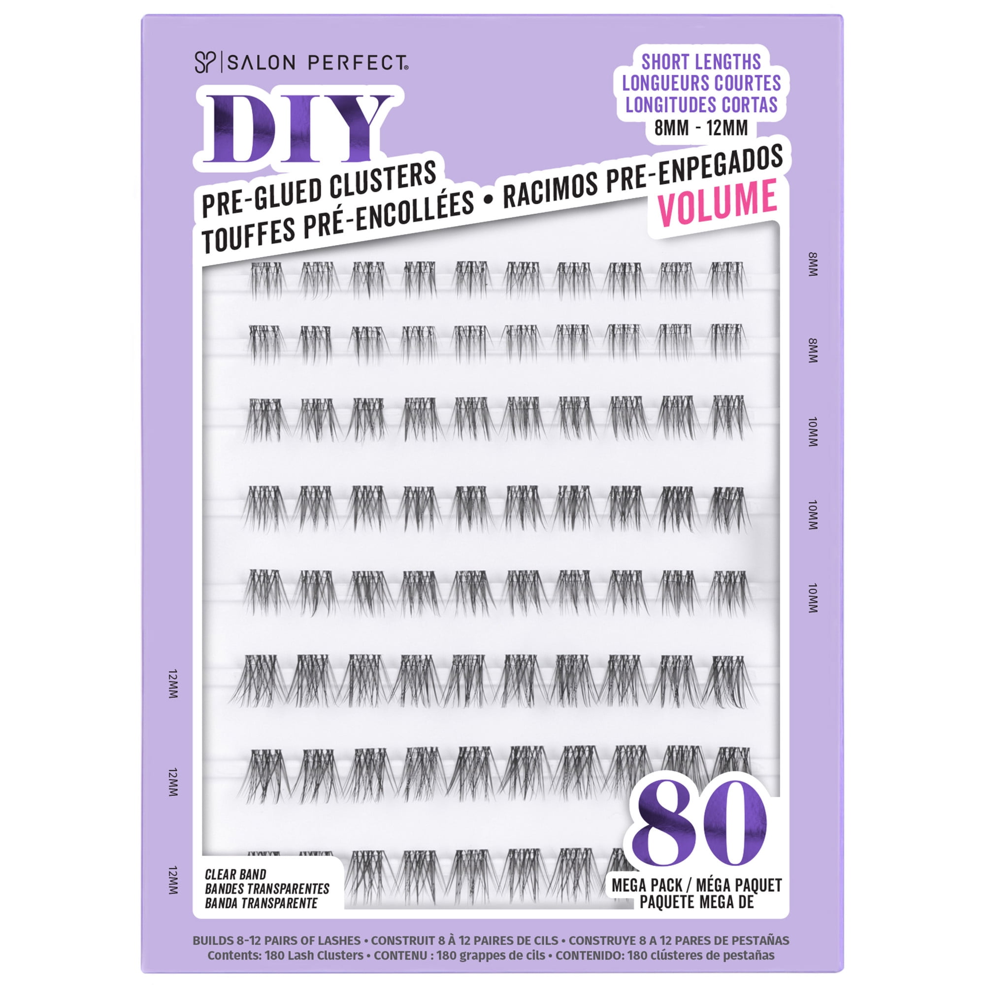 Salon Perfect - Diy Pre-Glued Lash Clusters Volume Short - 80 Count ...