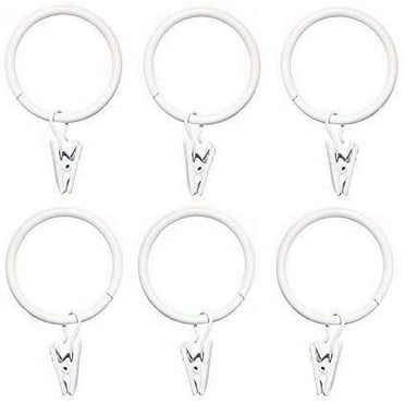 Mainstays Metal Curtain Clip Rings White, Set of Seven - Walmart.com