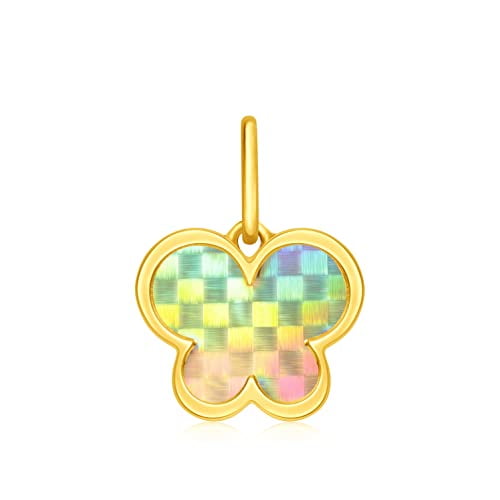 Chow Tai Fook 999 Pure 24K Gold Rainbow Series Butterfly Pendant Checks ...
