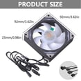 9025 Desktop Fan 90mm ARGB LED Lighting Computer Case Fan With Control ...