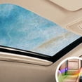 Blue Coastal Window Privacy Film Rainbow Static Cling Stain Glass ...
