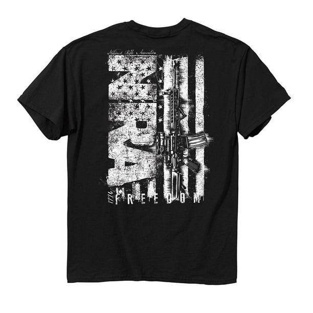 Cyberteez - NRA T-Shirt Grit USA Flag Logo Freedom 1776 T-Shirt (S ...