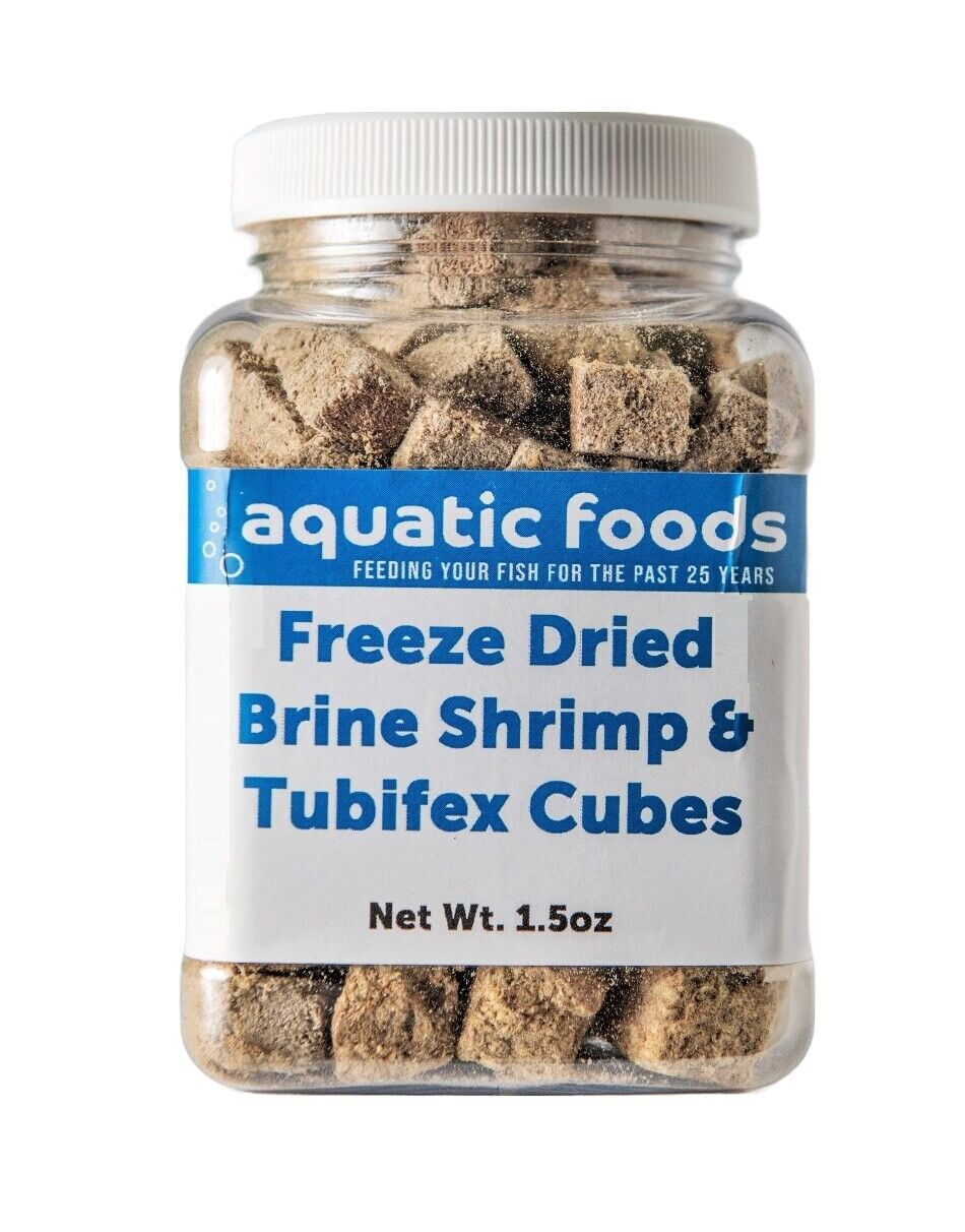 Freeze Dried Floating Brine Shrimp and Tubifex Cubes for All Tropical ...
