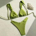 Aobny Swimsuit Women Bikinis Sexy Swim Suit Thong Set Triangle Green ...