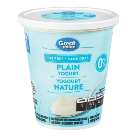 Great Value 0% M.F. Plain Yogurt, 650 g - Walmart.ca