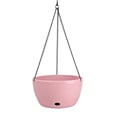 Large Diameter Plastic Hanging Basket Planter with Metal Chain Drainage ...