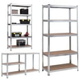 Costway 2 PC 71'' Heavy Duty Utility Organizer, Steel Metal Garage Rack ...