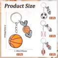 4Pcs 4 Styles Acrylic Keychains Bag Purse Decorations Sports Mixed ...