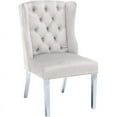 Meridian Furniture Suri Cream Velvet Dining Chair (Set of 2) - Walmart.com