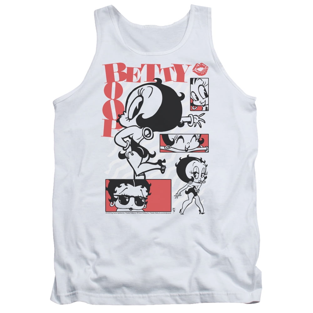 Betty Boop Stylin Snaps Adult Tank Top White - Walmart.com