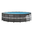 "Intex Ultra Frame Above Ground Pool Set, 18'x52"" with Sand Filter Pump, Ladder & Cover ...