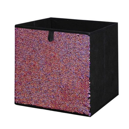Organize it All 35372W-2 Sequin Square Storage Bin, Pink - 2 Piece ...