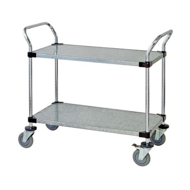 Quantum Storage WRC-1848-2CG Wire & Solid Shelf Mobile Utility Carts ...