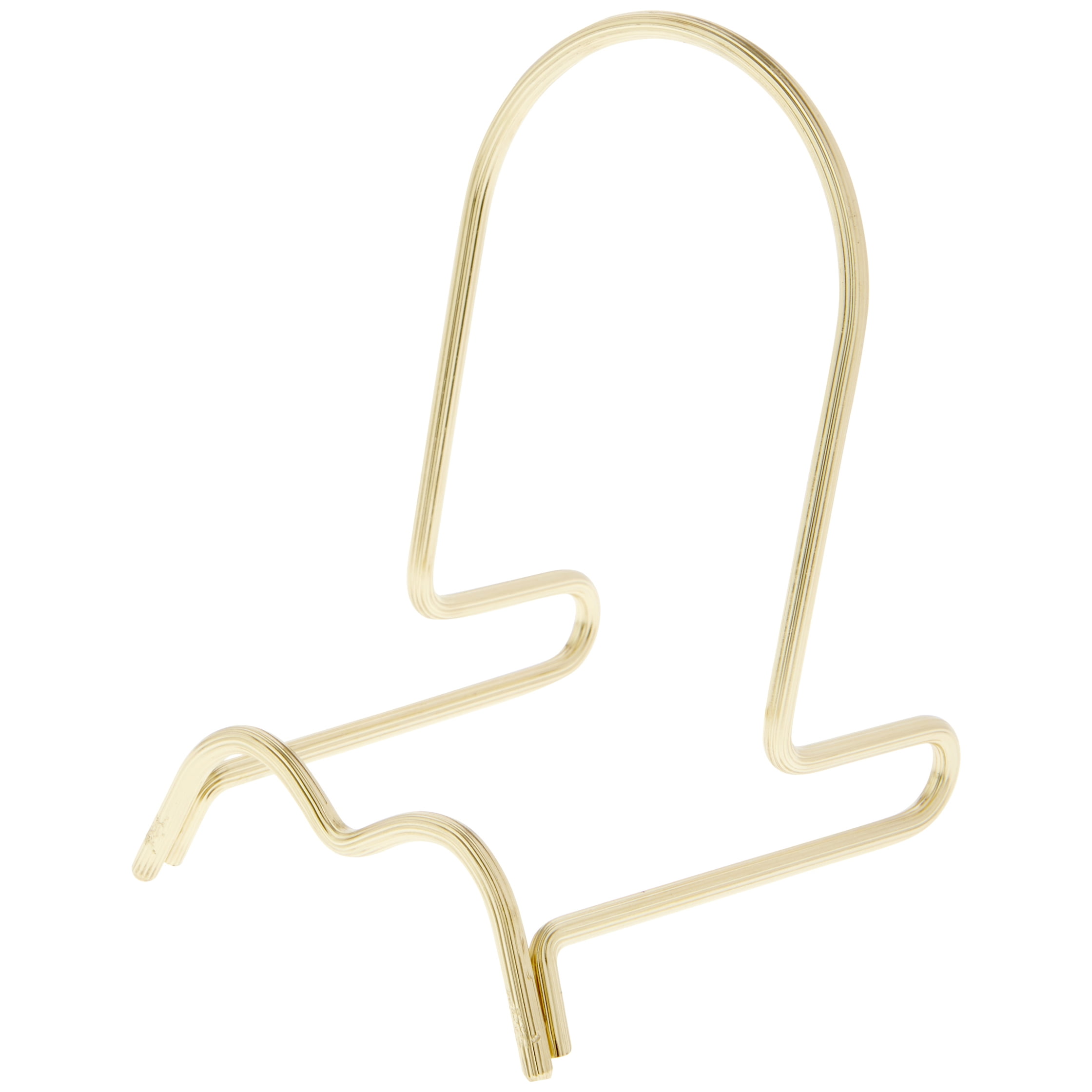 Bard's Brass Metal Plate Stand, Arched Front, 5.5" H x 3.5" W x 4.5" D ...