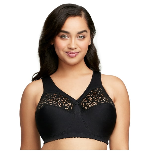 Glamorise Full Figure Plus Size Magiclift Cotton Support Bra Wirefree