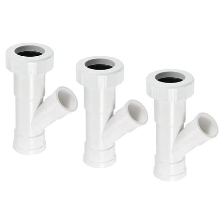 Uxcell PVC Water Pipes 3-Way 32x25mm ID Reducing Y Fitting 2 in 1 ...