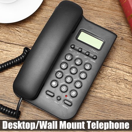 Wall Mount Telephone Desktop Wireless Corded Phone Caller Home Office ...