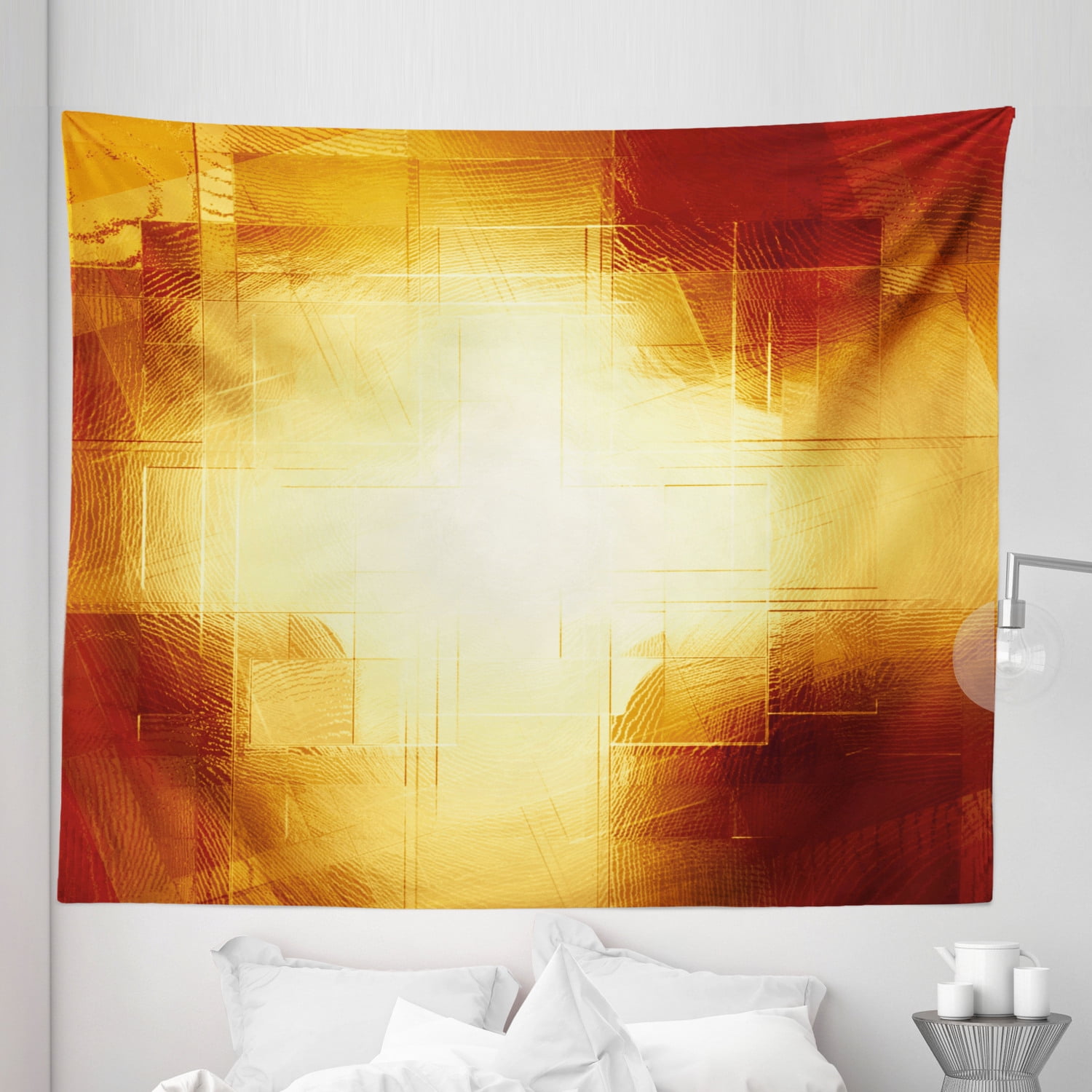 Abstract Tapestry, Abstract Shapes and Lines in Vibrant Colors with ...