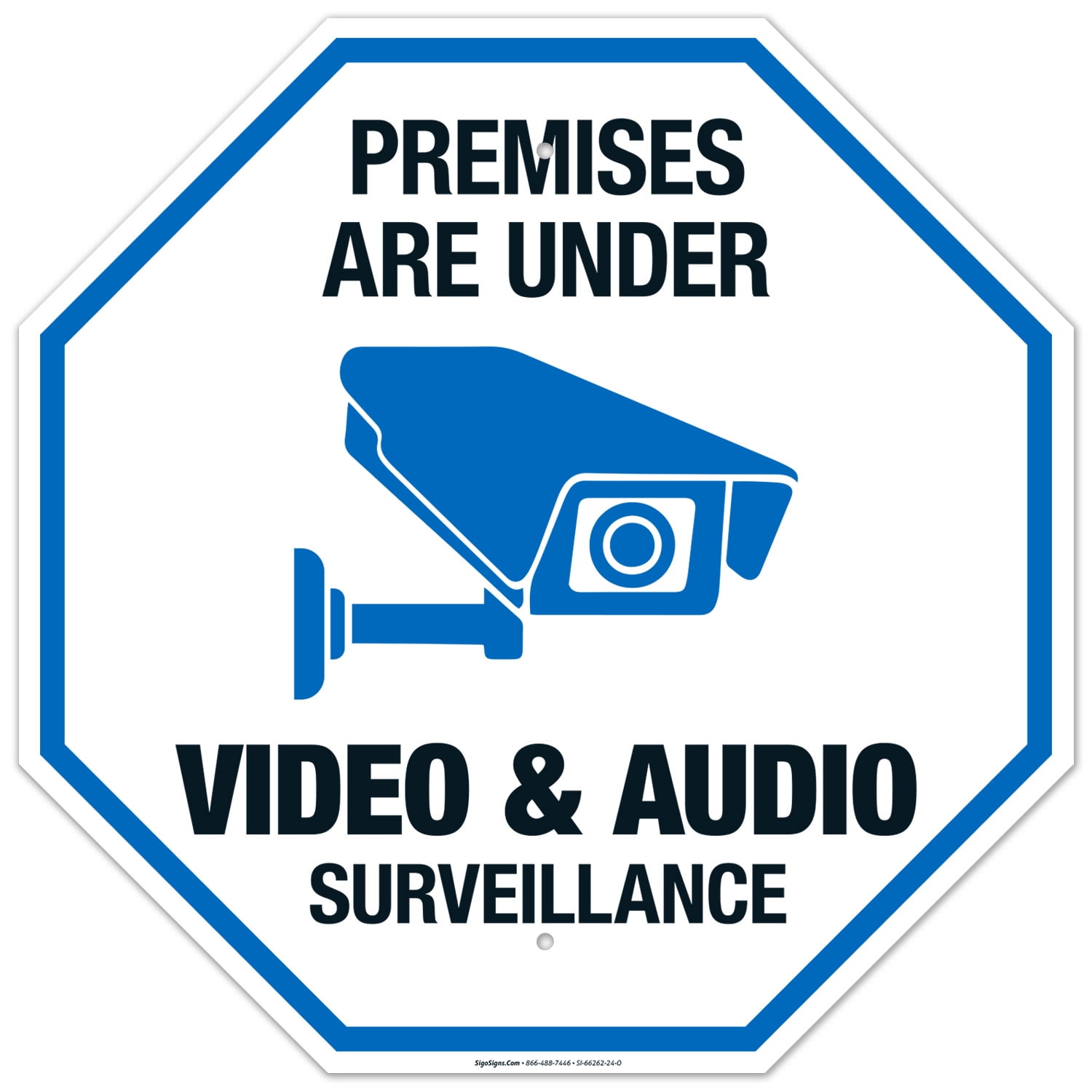 Premises Are Under Video And Audio Surveillance Sign, - Walmart.com