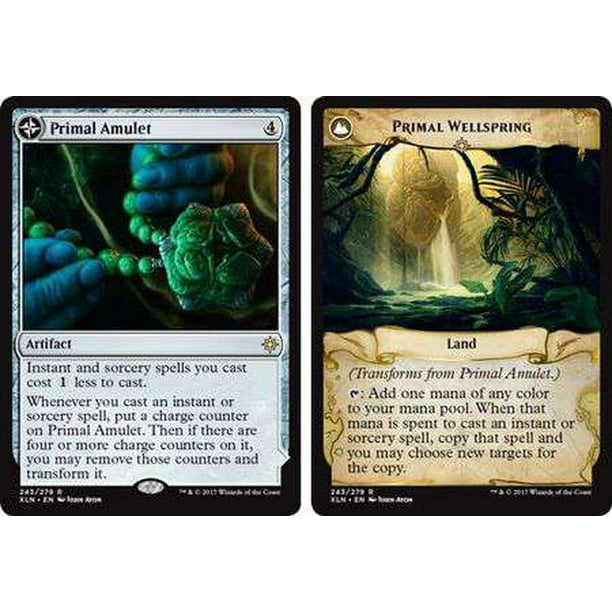 MtG Ixalan Rare Primal Wellspring / Primal Amulet - Walmart.com