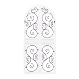 DecMode Gray Wood Arched Window Inspired Scroll Wall Decor with Metal ...