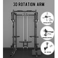 EonfitOmni Power Cage Squat Rack for Home Gym with Cable Crossover ...