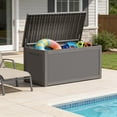 Yardgrace 320 Gallon Outdoor Storage Box Waterproof, Lockable Resin ...