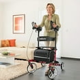 Oasisspace Upright Rollator Walker for Seniors, Stand Up with Seat ...