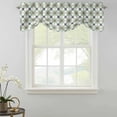 Tie Up Valance Curtain for Kitchen,Sage Green Geometric Ethnic Rod ...