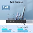 G-Cord 6 Port Multiport USB Charging Station, Detachable Desktop ...