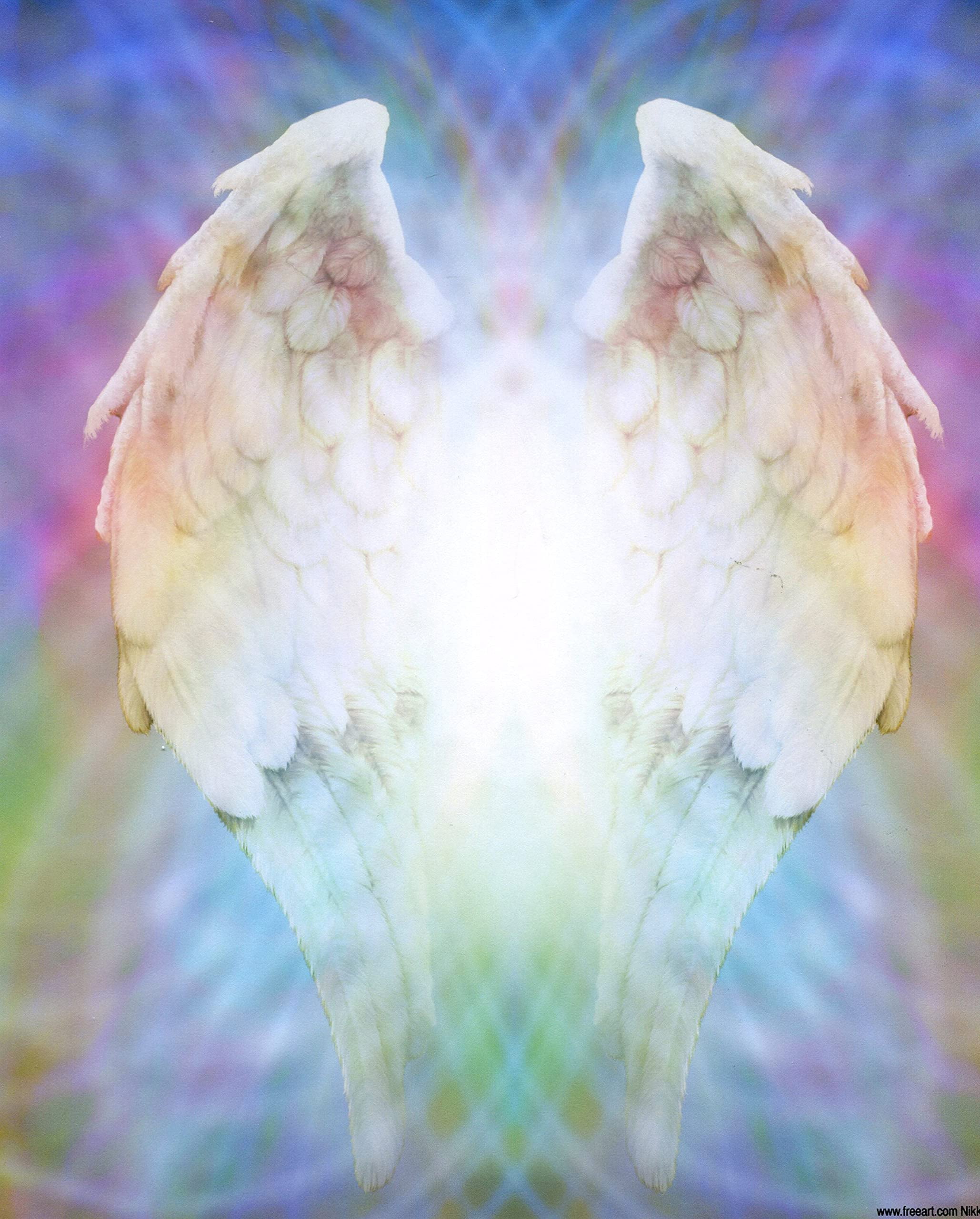 Catholic print picture - Angel Wings Matrix Field R - 8" x 10" ready to ...