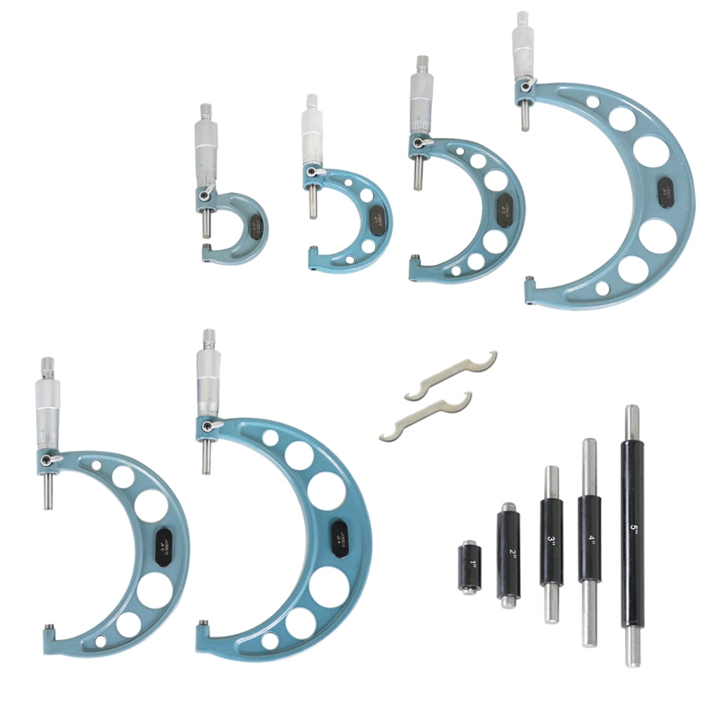 PET-U 0-6In /0.0001In Precision Outside Micrometer Set Carbide Tip ...
