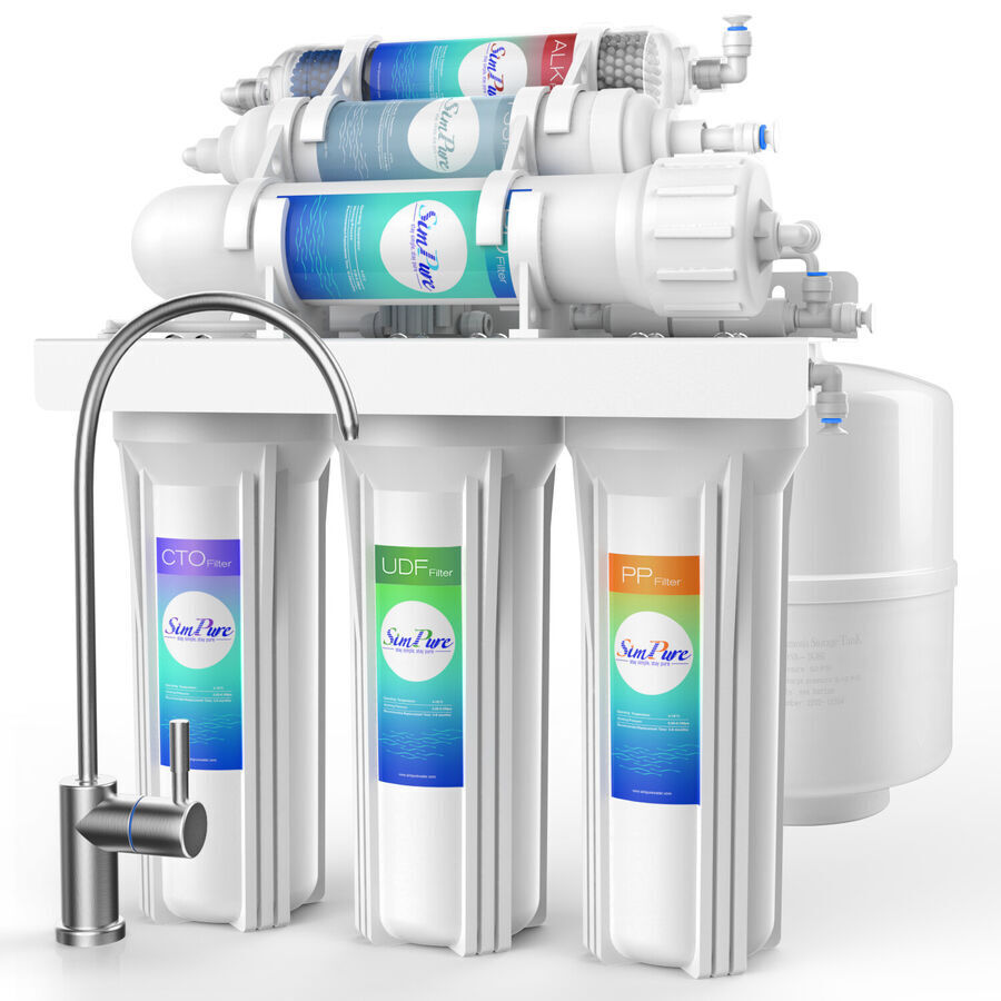 6 Stage Alkaline Reverse Osmosis Drinking Water Filter System Purifier ...