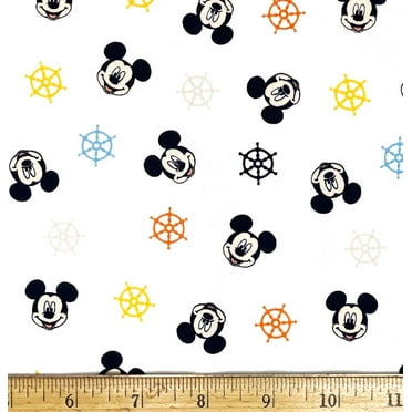 Cotton Mickey Mouse Mickey Tile Disney Cartoon Characters Kids Cotton ...