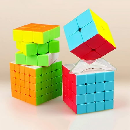 QYTOYS Sticker Speed Cube Set, Magic Cube Gift Set 2x2 / 3x3 / 4x4 ...