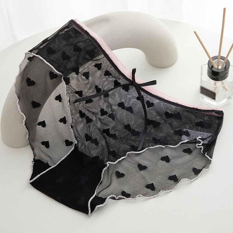 Lace Transparent Briefs Cotton Inner Crotch Panties Thin Breathable ...