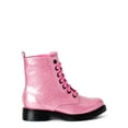 Wonder Nation Patent Lace-up Moto Boot (Little Girls & Big Girls ...