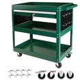 Seizeen Heavy Duty Rolling Tool Cart with 3 Tray, 1 Drawer, 1 Side Rack ...