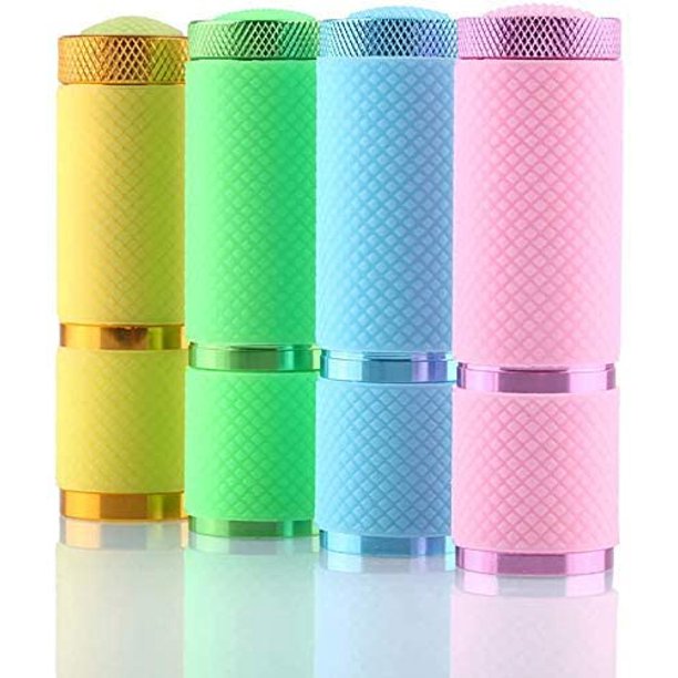 9 LED Glow in Dark Flashlights, 4 Pack Rubber Coated Small Flashlights ...
